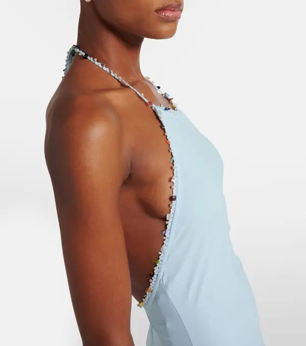 Christopher Esber Embellished Halterneck Maxi Dress