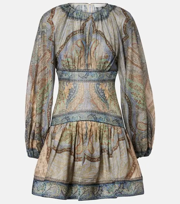 Zimmermann Wanderlust Cotton And Silk-blend Minidress