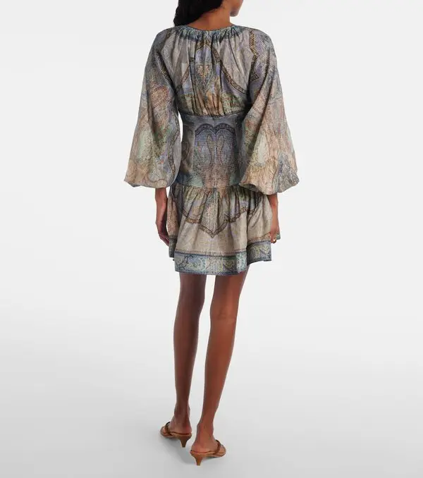 Zimmermann Wanderlust Cotton And Silk-blend Minidress