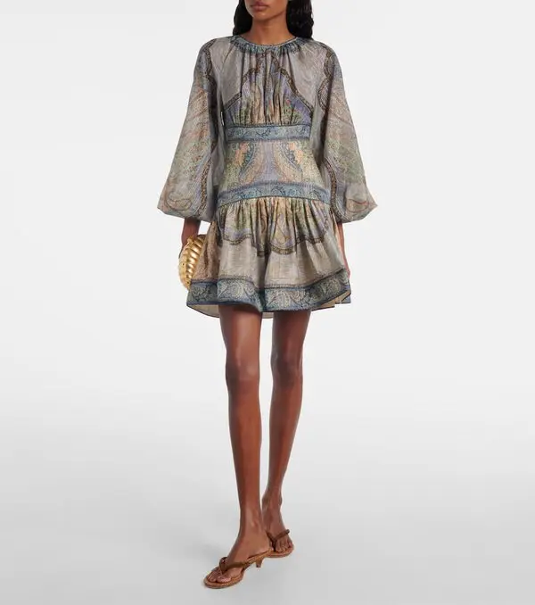 Zimmermann Wanderlust Cotton And Silk-blend Minidress