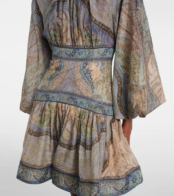 Zimmermann Wanderlust Cotton And Silk-blend Minidress