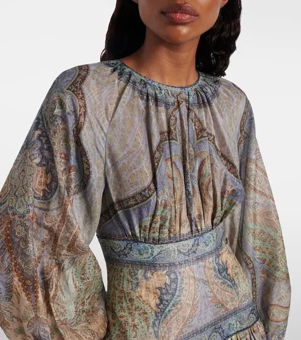 Zimmermann Wanderlust Cotton And Silk-blend Minidress