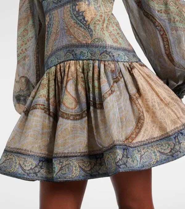 Zimmermann Wanderlust Cotton And Silk-blend Minidress