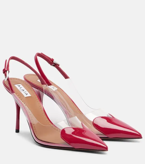 Alaïa Le Cœur 90 Slingback Pumps - Pink