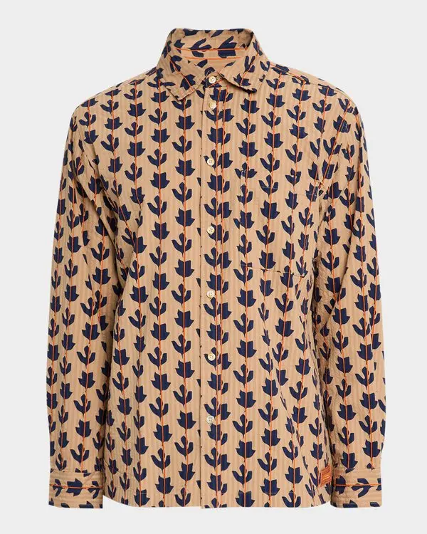 Scotch & Soda Cotton Structured Stripe Button-down Shirt