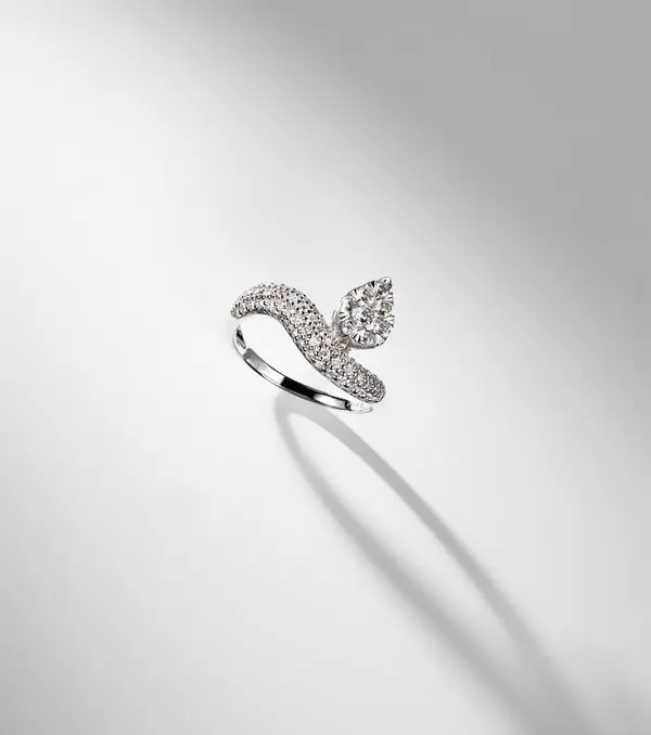 PERSEE Persée Wave Alliance 18kt White Gold Diamond Ring