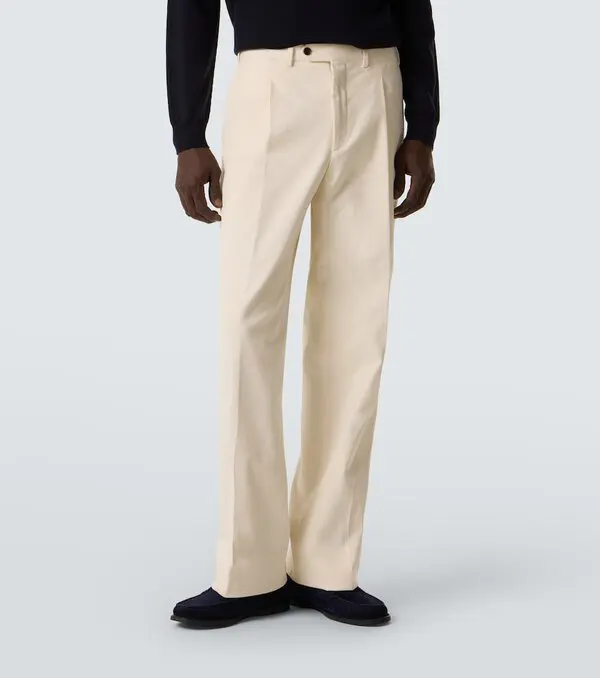 SAMAN AMEL Cotton Straight Leg Pants