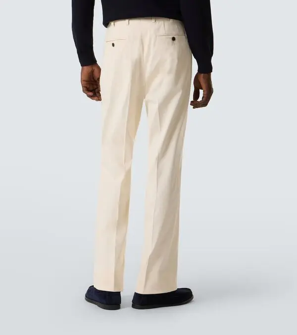 SAMAN AMEL Cotton Straight Leg Pants