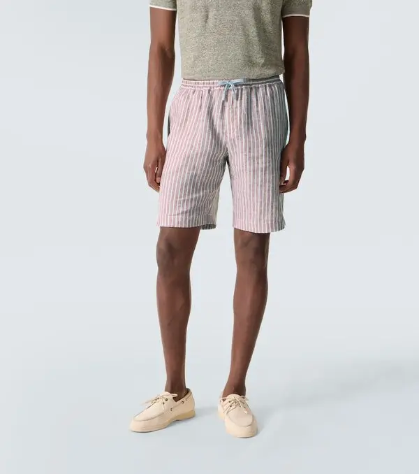 Fedeli Alfa Striped Bermuda Shorts - Beige