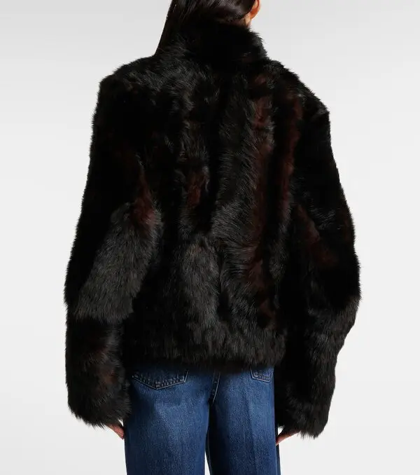 TOTEME Silky Shearling Jacket - Brown