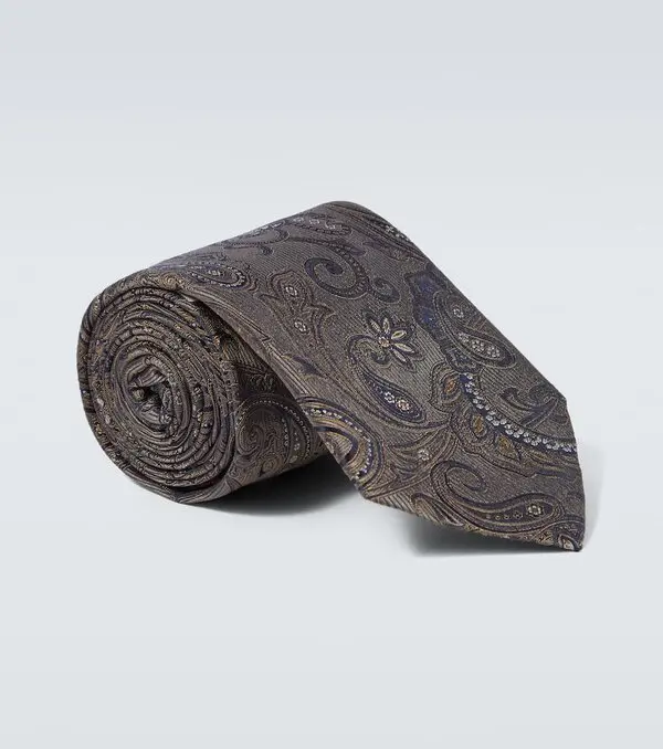 Canali Silk Neck Tie - Brown