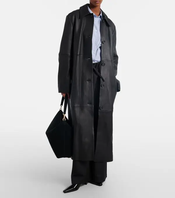 TOTEME Suede Tote Bag - Black