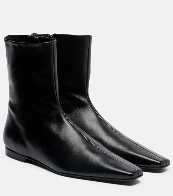 TOTEME Leather Ankle Boots