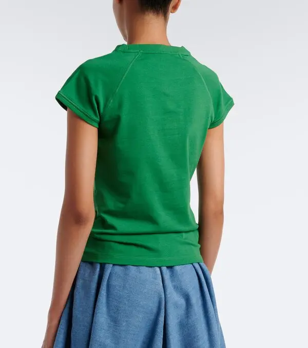 Loewe Anagram Cotton-blend T-shirt - Green