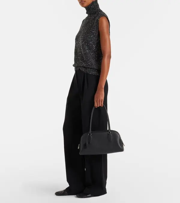 THE ROW E/w India Leather Shoulder Bag