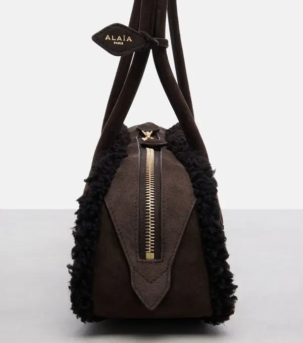 Alaïa Le Teckel Medium Suede Shoulder Bag