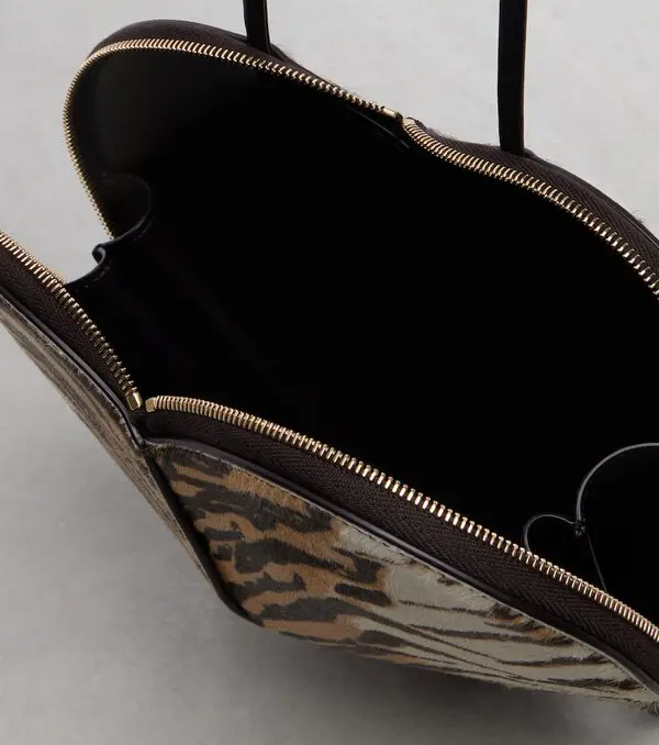 Alaïa Le Coeur Small Calf Hair Crossbody Bag - Brown