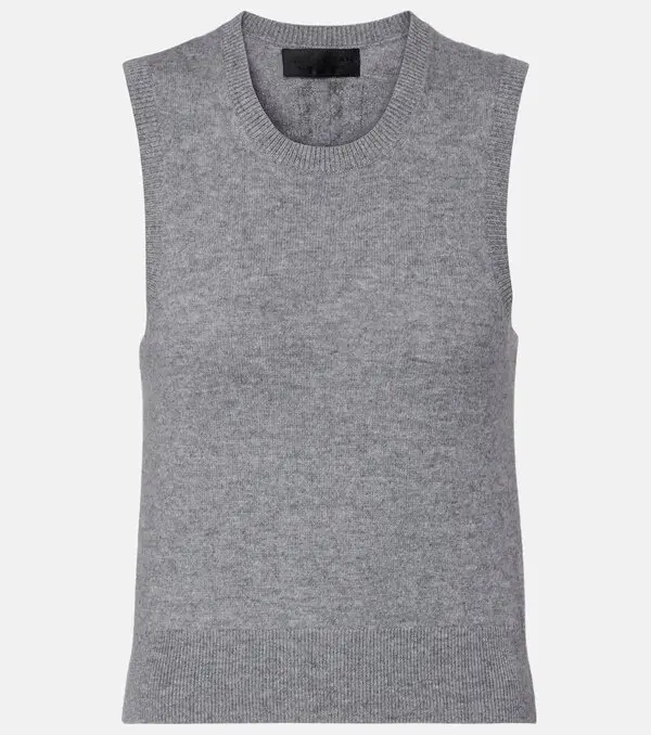 NILI LOTAN May Knitted Cashmere Tank Top - Grey