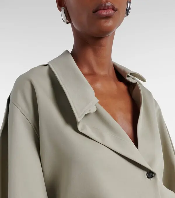 Attico Draped Wool Shirt