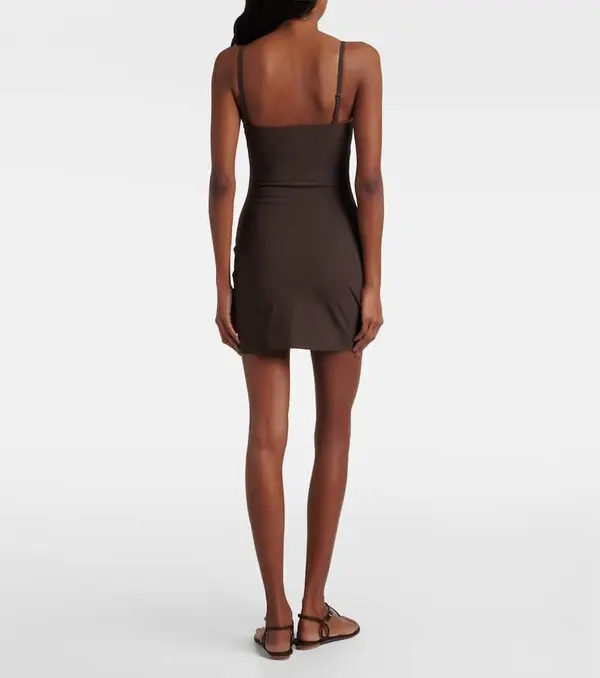 Christopher Esber Cutout Embellished Ring-detail Minidress - Brown
