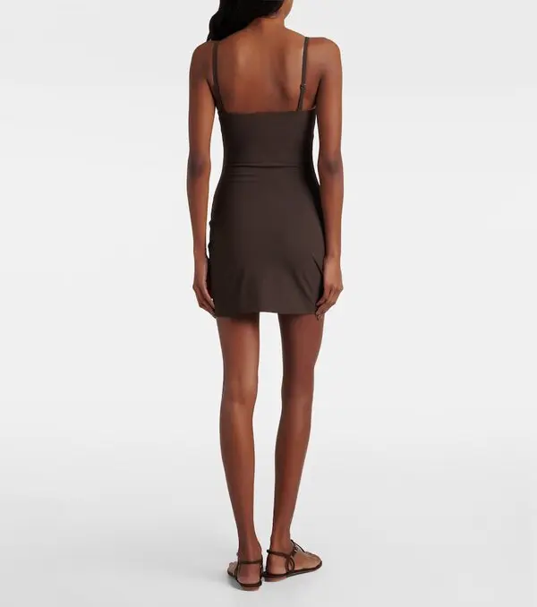 Christopher Esber Cutout Embellished Ring-detail Minidress - Brown