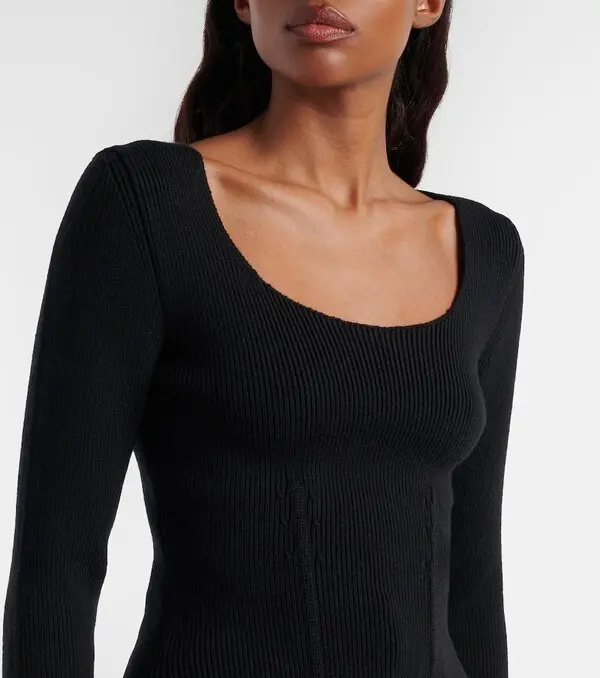 Alaïa Wool-blend Corset - Black