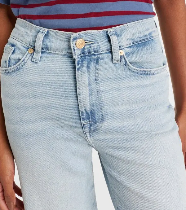 7 For All Mankind Modern Dojo Mid-rise Flared Jeans - Blue