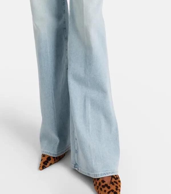 7 For All Mankind Modern Dojo Mid-rise Flared Jeans - Blue