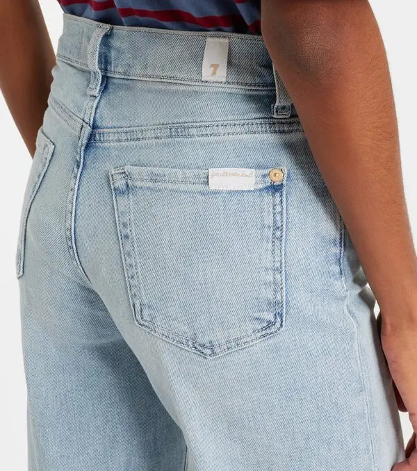 7 For All Mankind Modern Dojo Mid-rise Flared Jeans - Blue