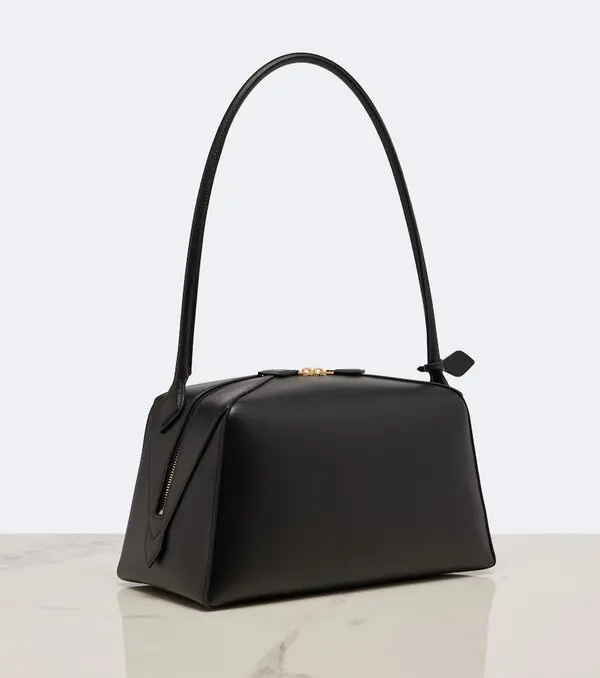 Alaïa Le Bouledogue Medium Leather Shoulder Bag - Black
