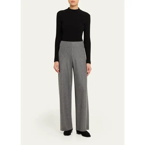 Vince High-rise Wide Leg Wool Trousers
