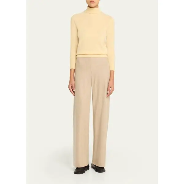 Vince High-rise Wide Leg Wool Trousers