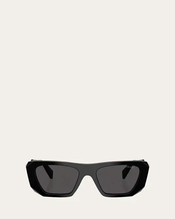 Prada Acetate Square Sunglasses - Black