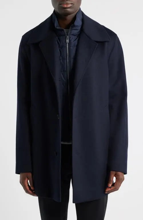 BOSS Clark Wool Blend Bib Jacket - Dark Blue