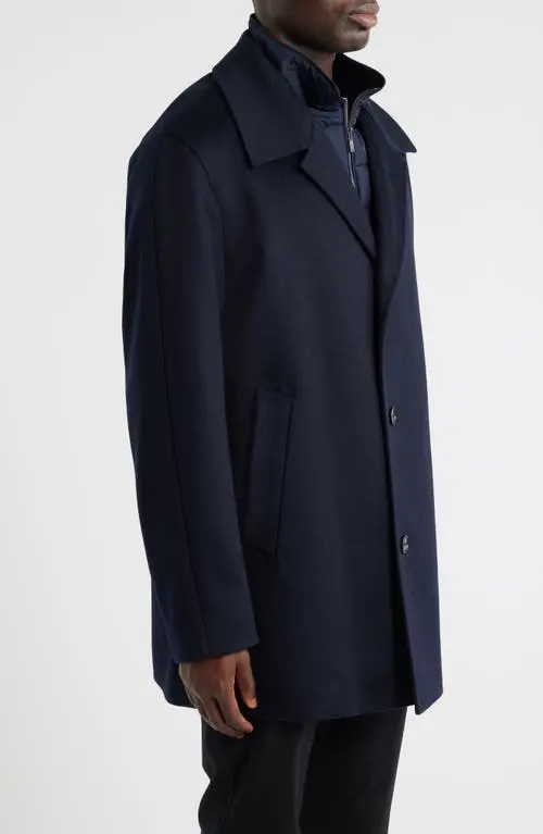 BOSS Clark Wool Blend Bib Jacket - Dark Blue