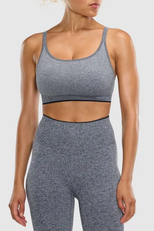 PELOTON Seamless Melange Cami Bra - Deep Navy