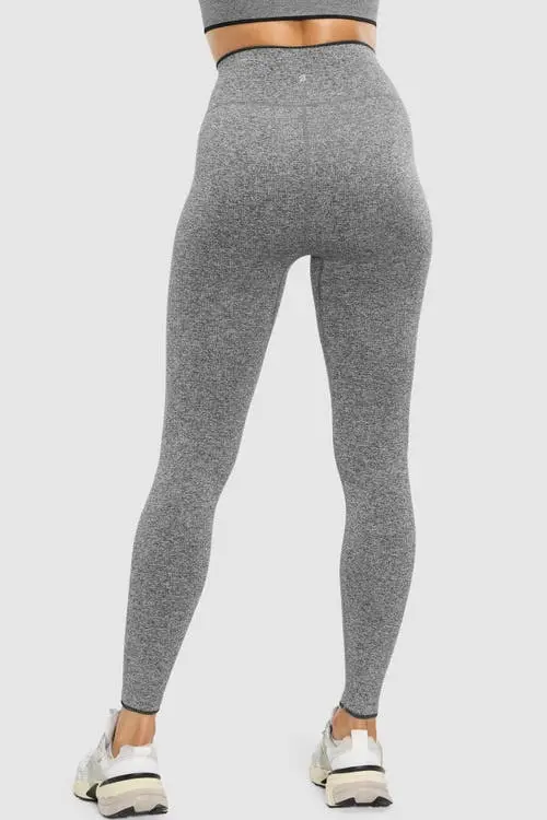 PELOTON Melange Micro Rib Seamless Legging - Black