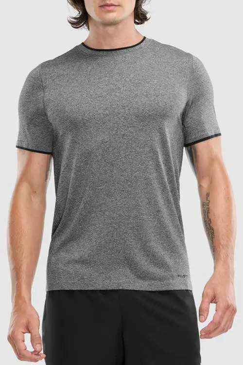 PELOTON Seamless Melange Tee - Black