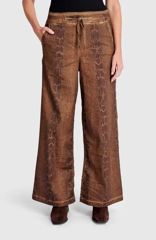 Alembika Python Wide Leg Stretch Jeans