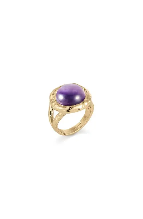 RC RETRO CHIC Aeolian Whispers Crystal Ring - Gold & Crystal Clear