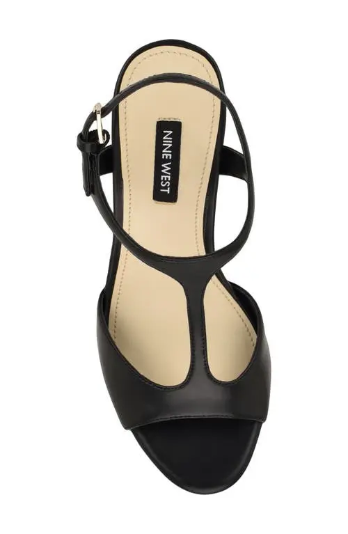 Nine West Naini Ankle Strap Platform Sandal - Black