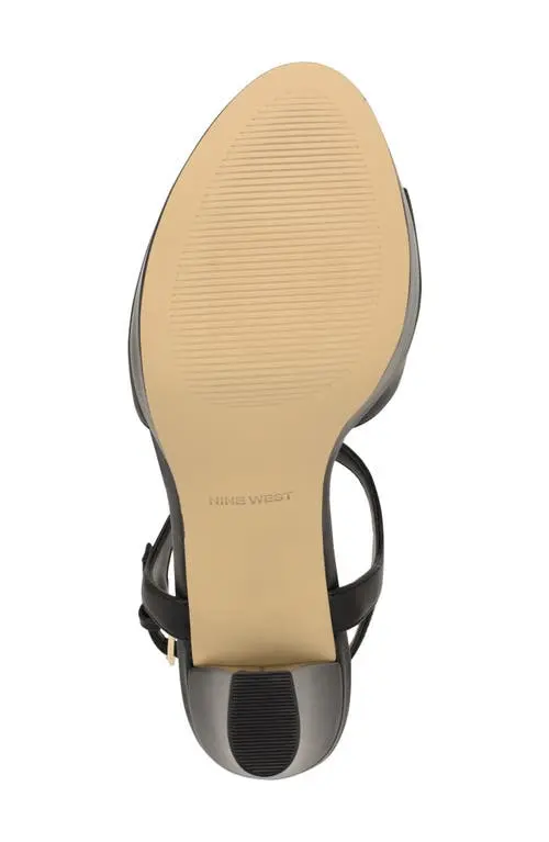 Nine West Naini Ankle Strap Platform Sandal - Black