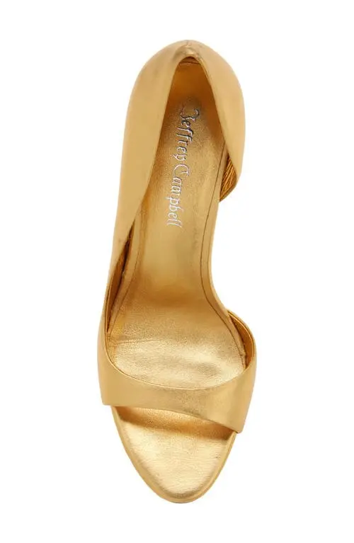 Jeffrey Campbell Alluria Crystal Heel Sandal - Gold Combo