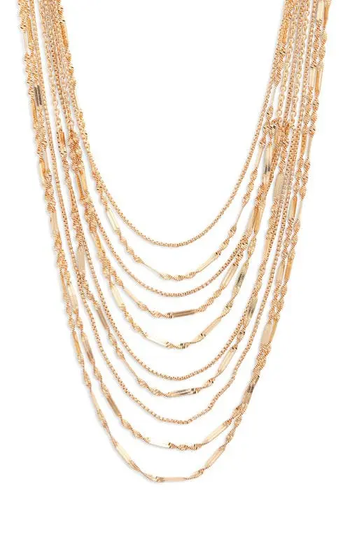 OPEN EDIT Layered Chain Necklace - Gold