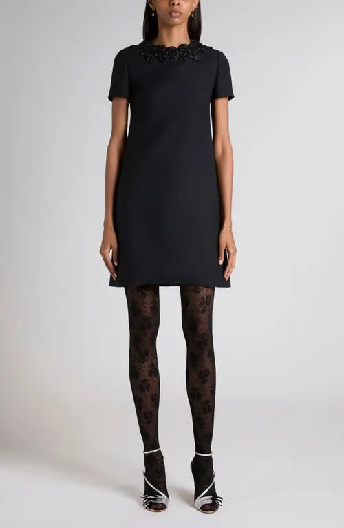 Valentino Garavani Embroidered Shift Mini Dress