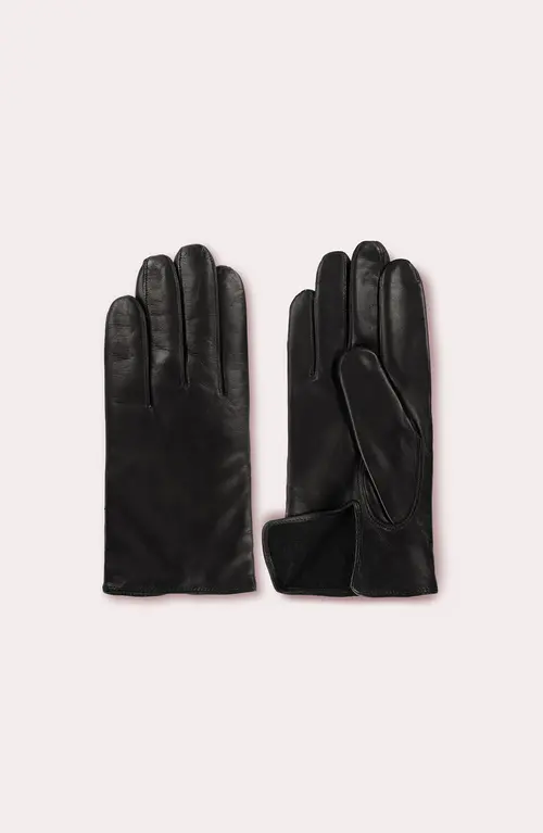 SEYMOURE Grant Cashmere Lined Leather Gloves - Black