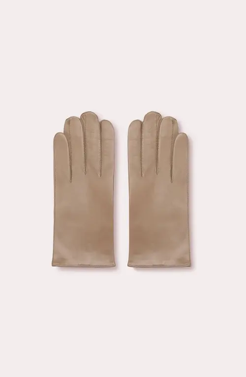 SEYMOURE Grant Cashmere Lined Leather Gloves - Nude