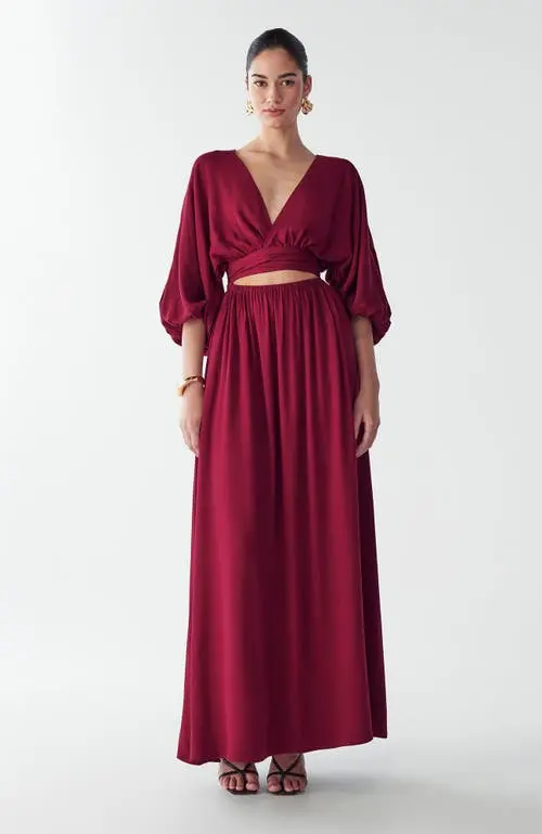 ST MRLO Rowe Maxi Dress - Bordeaux