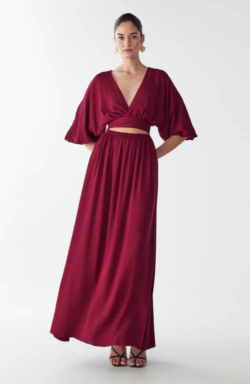 ST MRLO Rowe Maxi Dress - Bordeaux