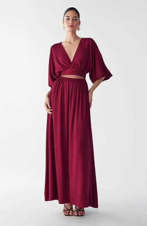 ST MRLO Rowe Maxi Dress - Bordeaux